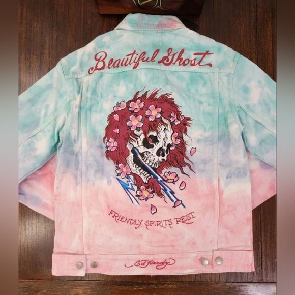 Ed Hardy | Jackets & Coats | Nwt Ed Hardy Denim Jean Jacket Unisex ...